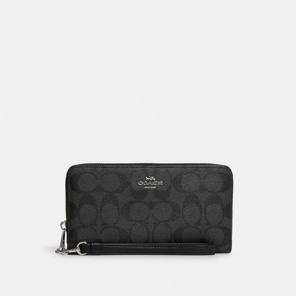 Coach | Bags | Nwt Coach Outlet Long Zip Around Wallet In Signature ...
